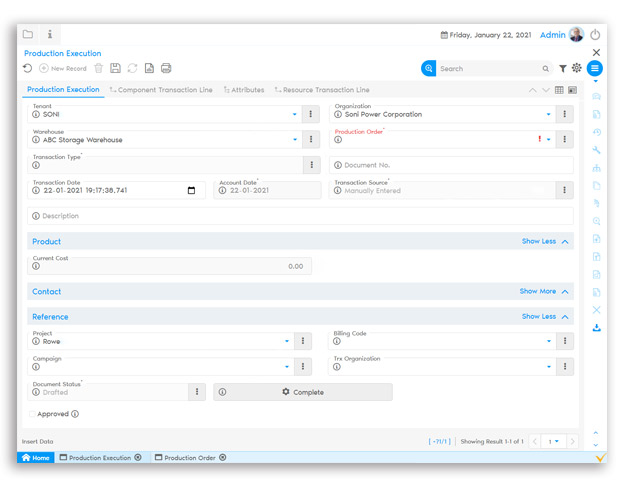 Manufacturing (Production) Management | Onfinity ERP